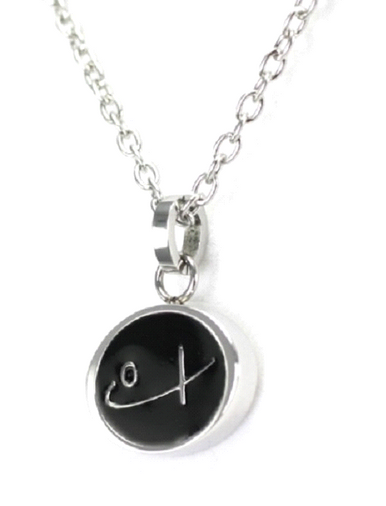 Shuzi Vitality Logo Black Stainless Steel Fashion Pendant For Ladies