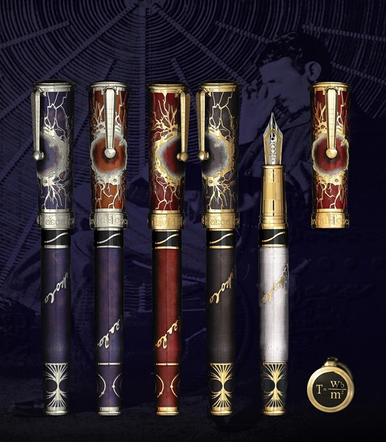 David Oscarson Nikola Tesla Collection 18 Karat Gold Nib Fountain Pen