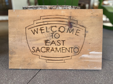 Reclaimed Wood East Sacramento Sign