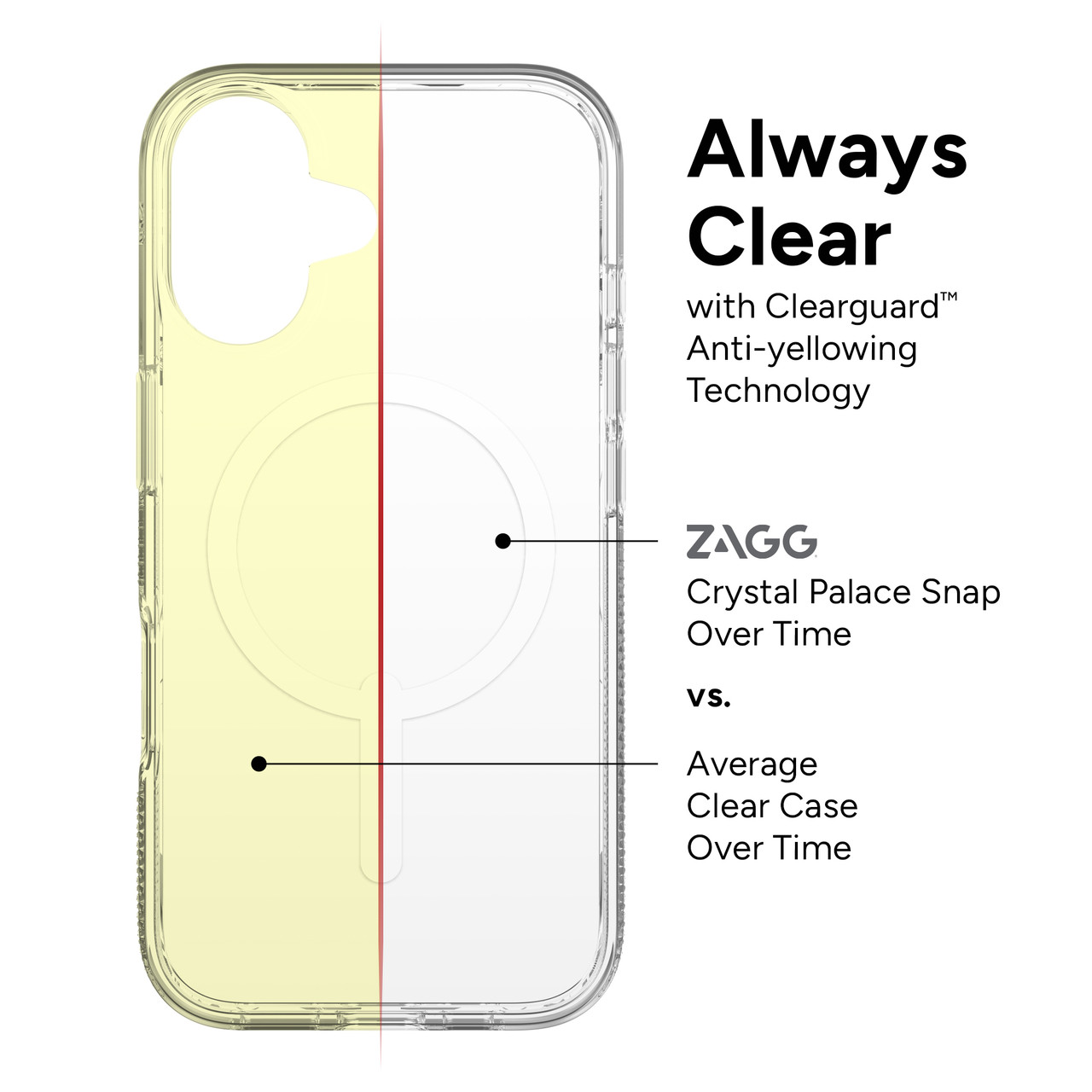 ZAGG Crystal Palace Snap Case for Apple iPhone 16 (Clear)