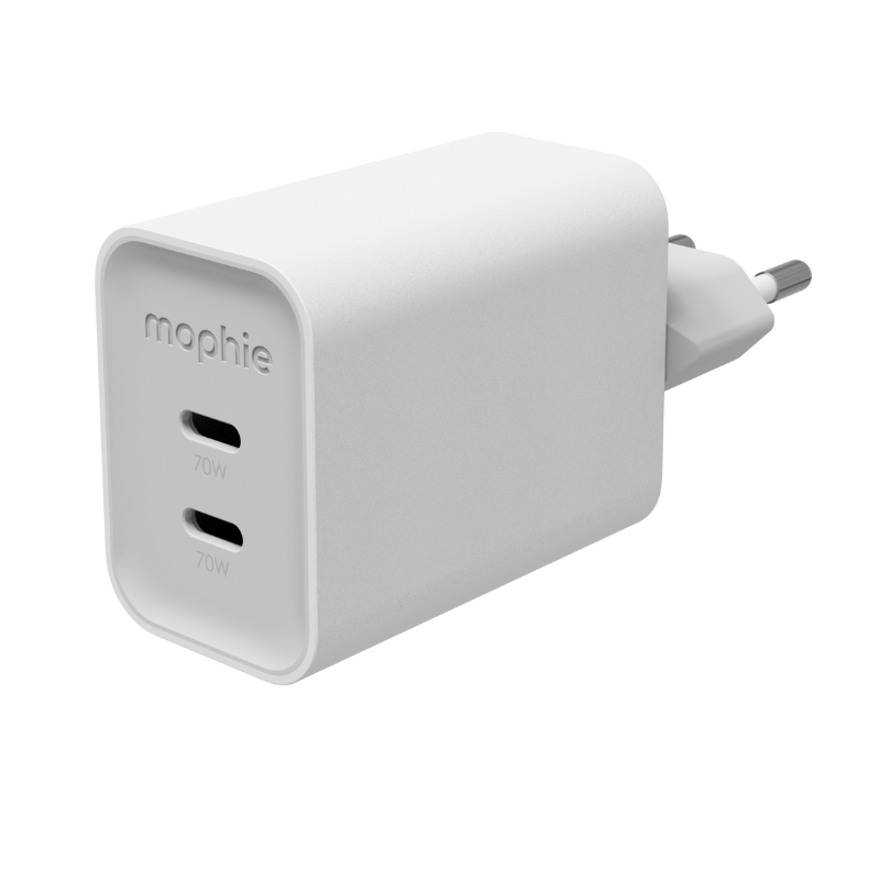 mophie | Speedport 70 GaN Wall Adapter (White) - Europe