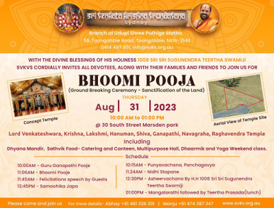 Bhoomi Pooja Sponsorship