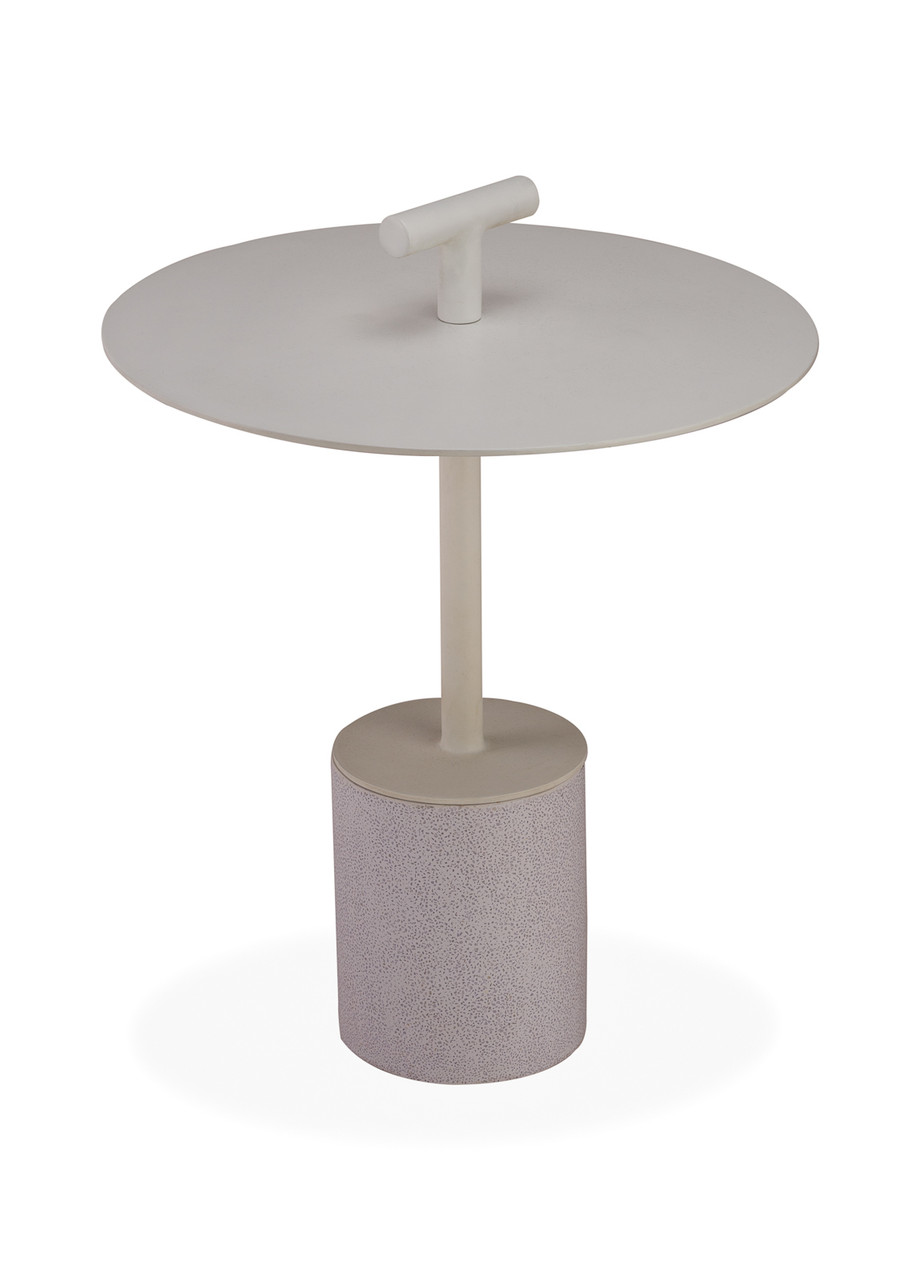 Bayridge 18" Side Table w/ Handle - Taupe - CO9 Design