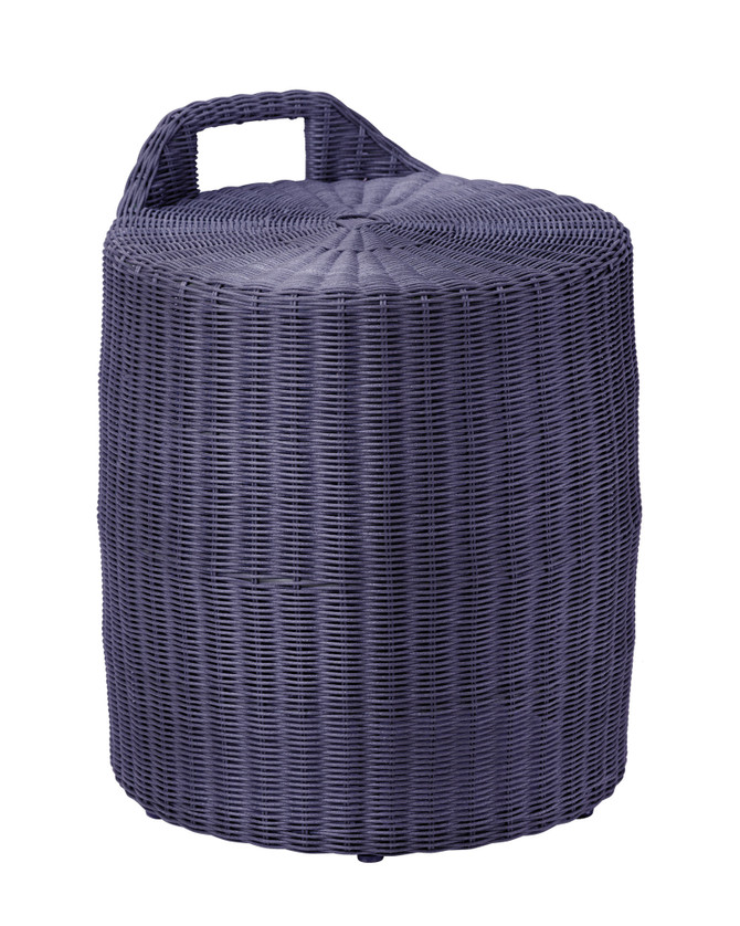 Chatham 17" Wicker Stool-Indigo