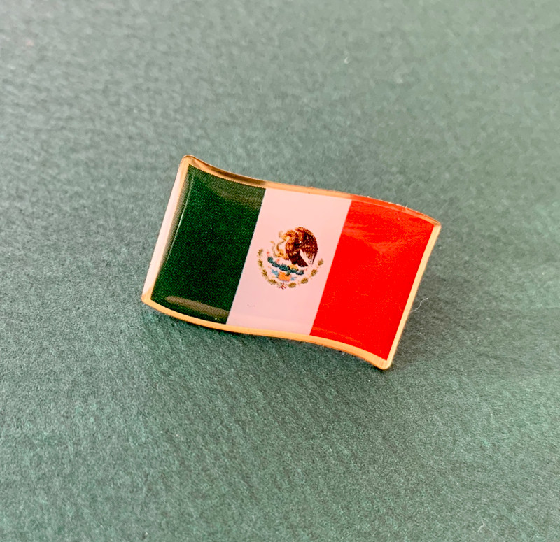 Mexican Flag Pin - PinCentives