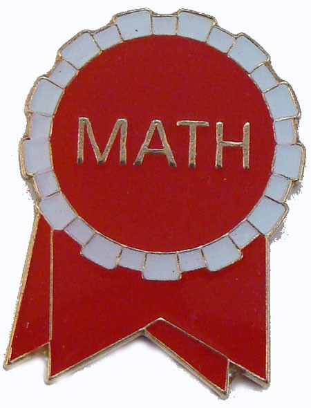 Math Ribbon, red/white