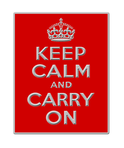 2012 London Themed Keep Calm Red Lapel Pin - PinCentives