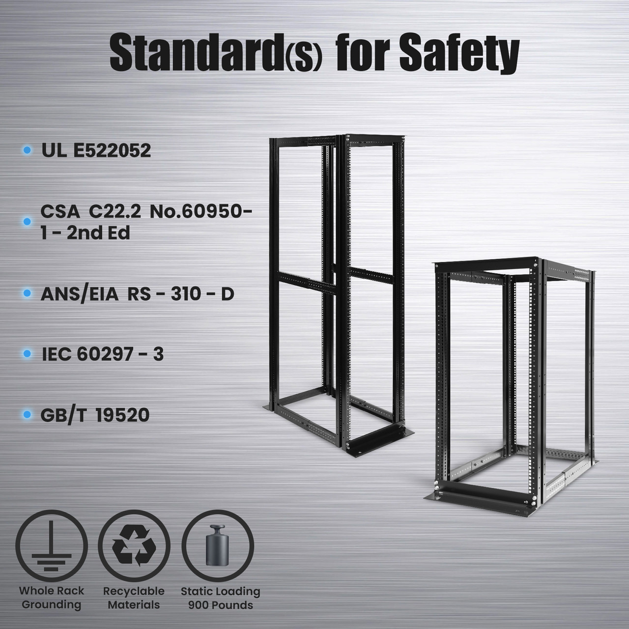4 Post Server Rack: 27U 4 Post Server Rack Open Frame Data Network ...