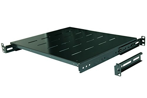 Fixed Rack Server Shelf 1U 19" 4 Post Heavy Duty Rack Mount Adjustable ...