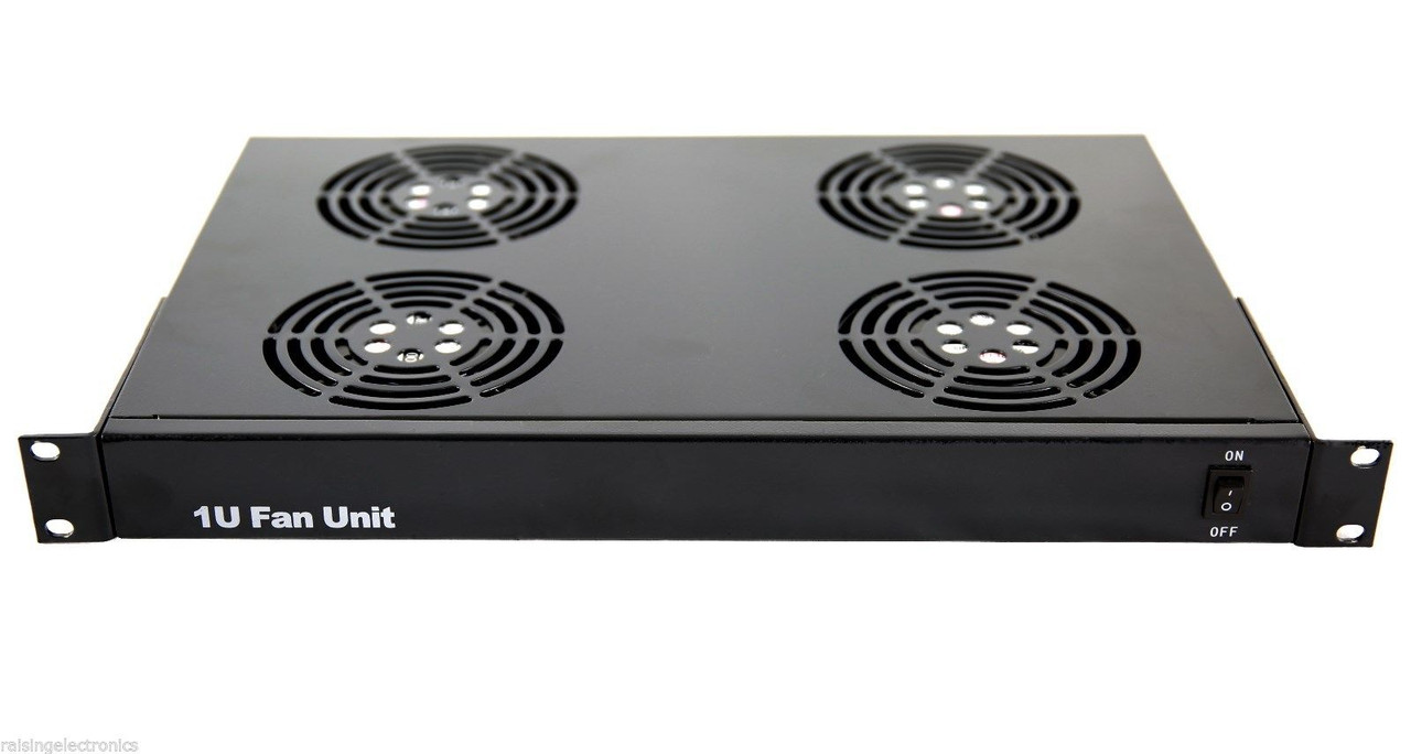 1U Rack Mount Fan Unit With 4 Fans For Servers Racks Cabinets - Raising ...