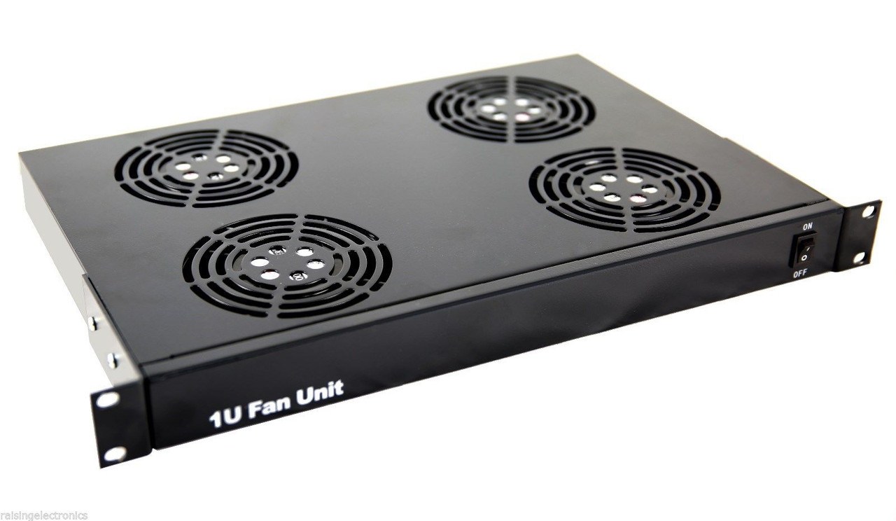 1U Rack Mount Fan Unit With 4 Fans For Servers Racks Cabinets - Raising ...
