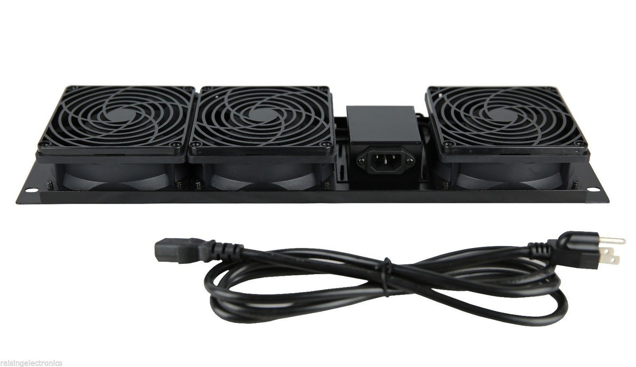 19" Rack Mount Cooling Fan System 3U Panel with 3 Fan Units - Raising ...