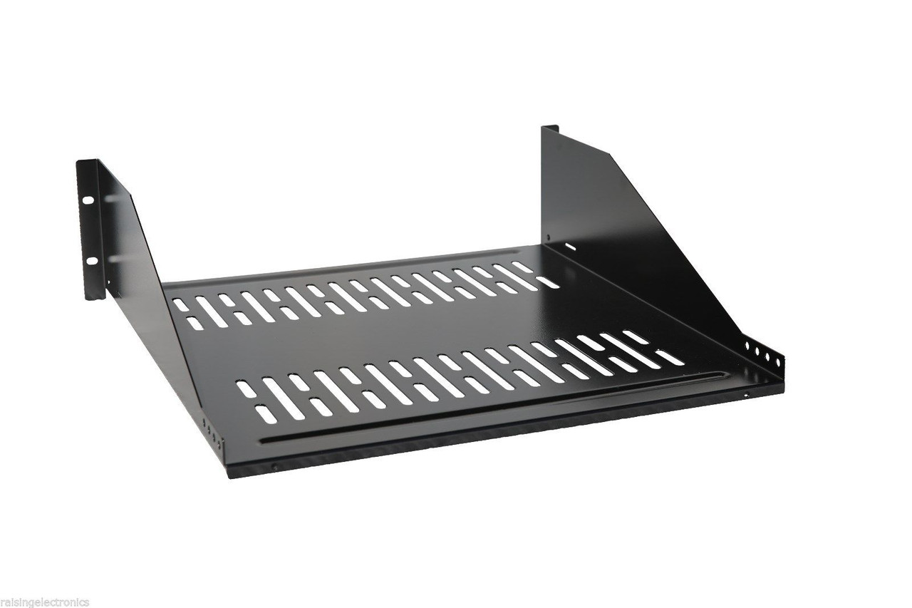 19" Vented Steel 3U Relay Rack Mount Cantilever Network Shelf 18" Deep ...