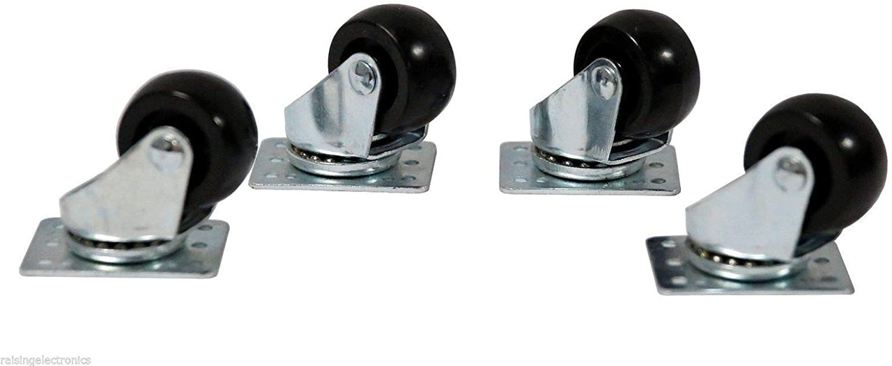 RAISING ELECTRONICS 4 Pieces Server Cabinet Casters Wheels Racks Heavy Duty