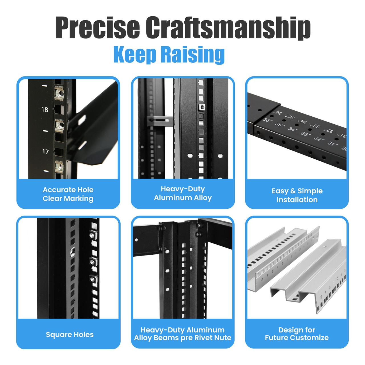 4 post server rack: 42U 4 Post Server Rack Open Frame Enclosure 19 ...