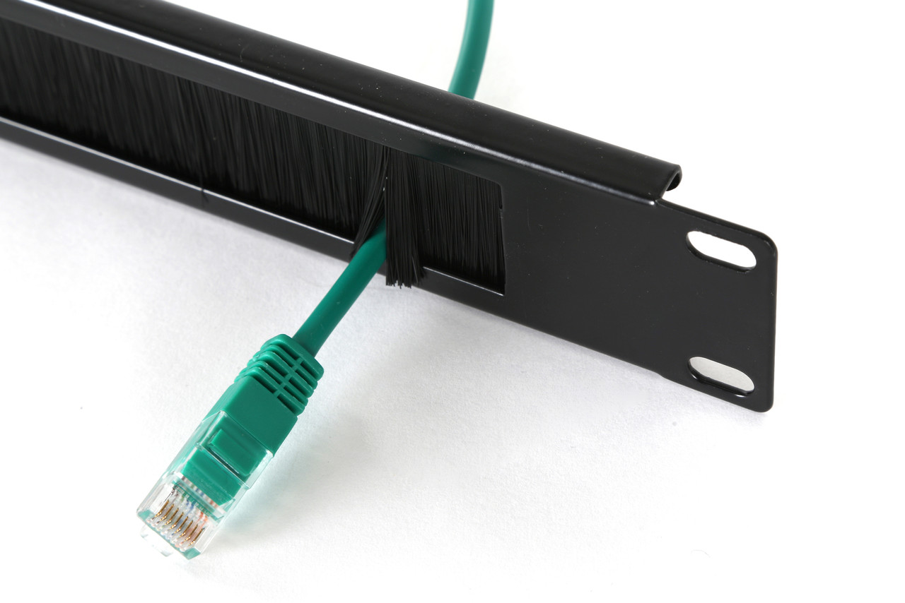 2 pack 1U Brush Panel Cable Management 19" Universal Panel High Density ...