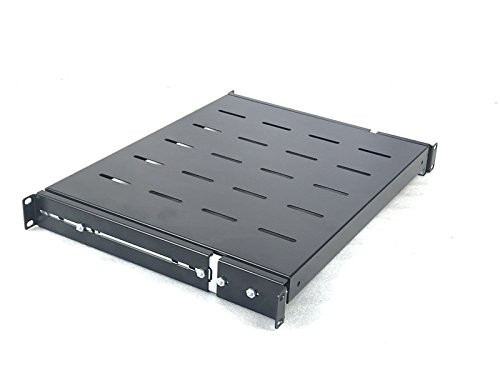 2x Sliding Rack Server Shelf Rack 1U 19" 4 Post Rack Mount-Adjustable ...