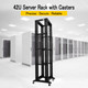 7FT 42U Open Frame Server Network Rack 17" Deep 600MM 4 Post Server ...