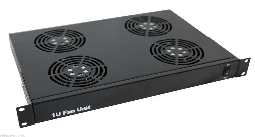1U Rack Mount Fan Unit With 4 Fans For Servers Racks Cabinets - Raising ...