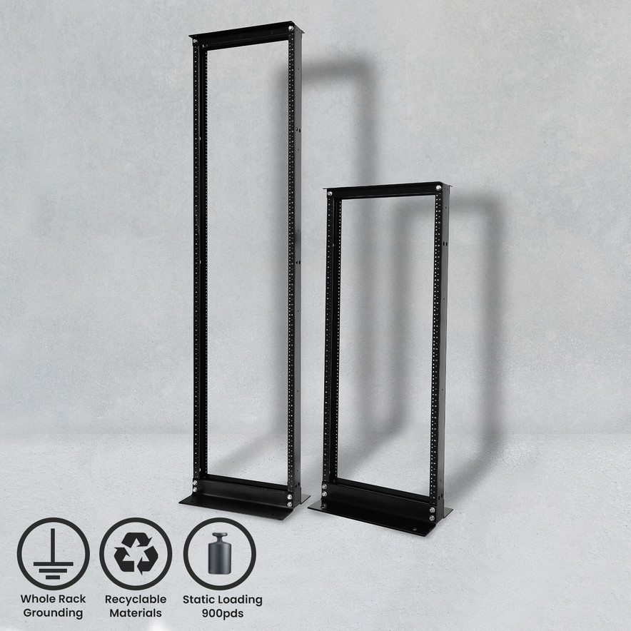 2 Post Server Rack: 42U 2 Post Server Rack Open Frame IT Network Server ...