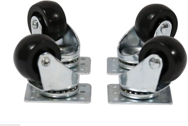 RAISING ELECTRONICS 4 Pieces Server Cabinet Casters Wheels Racks Heavy Duty