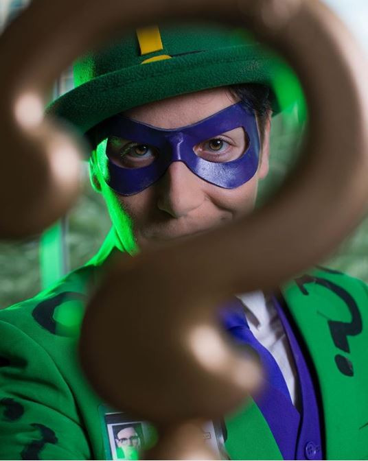Riddler Purple Cosplay Mask | Mad Masks