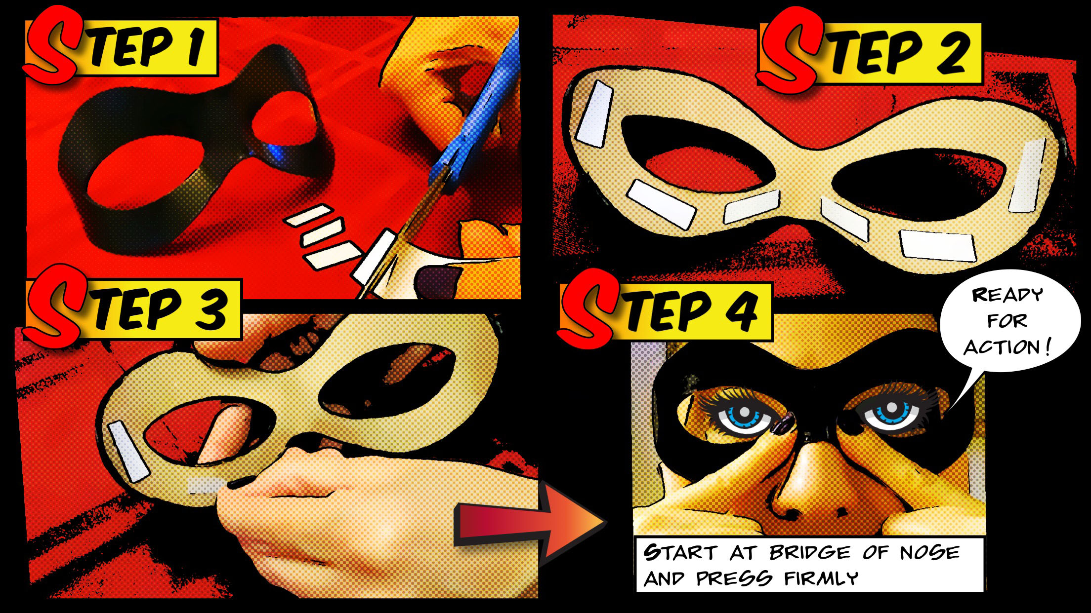 How to use the wig tape supplied with your mask - Mad Masks