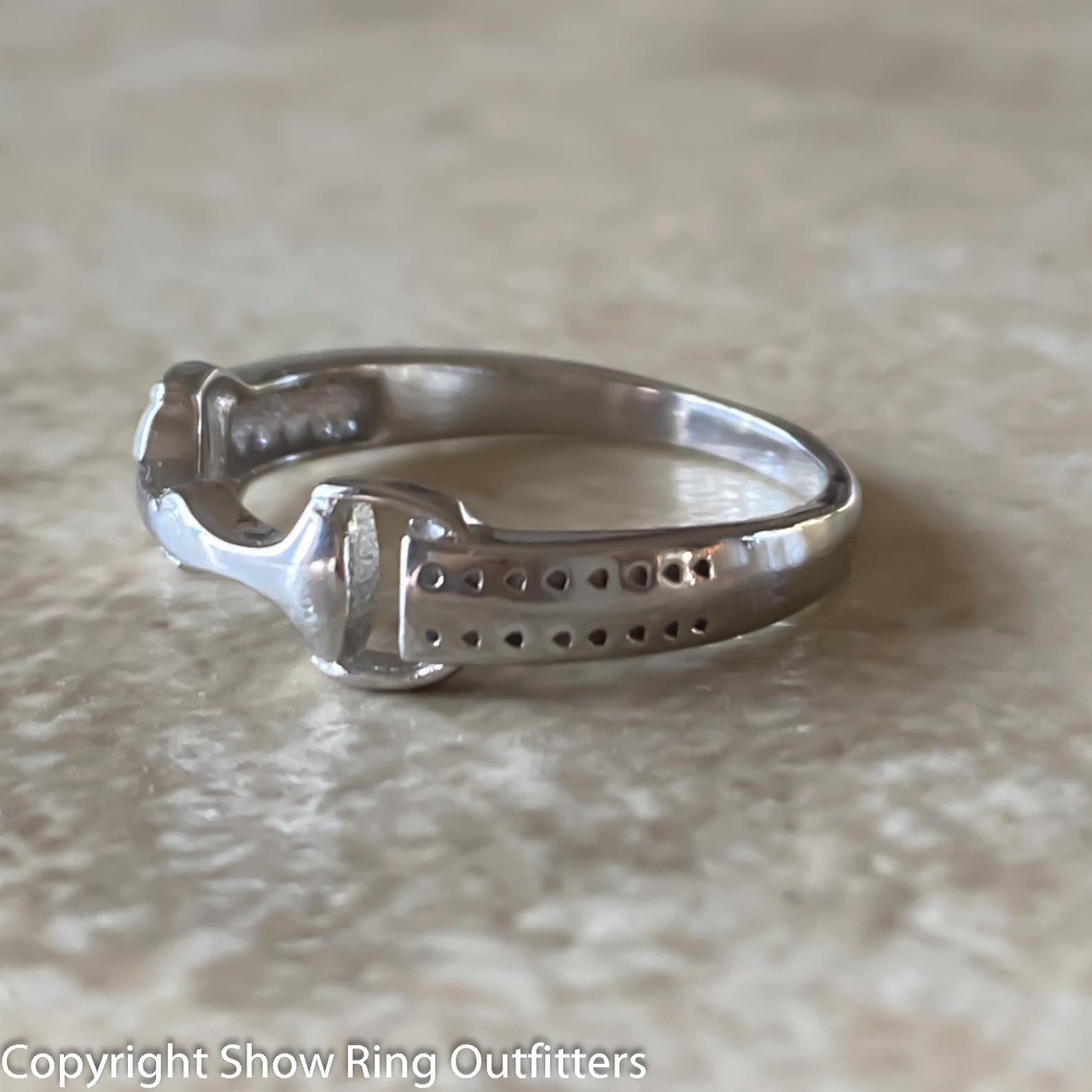925 Sterling Snaffle Bit Ring - Show Ring Outfitters