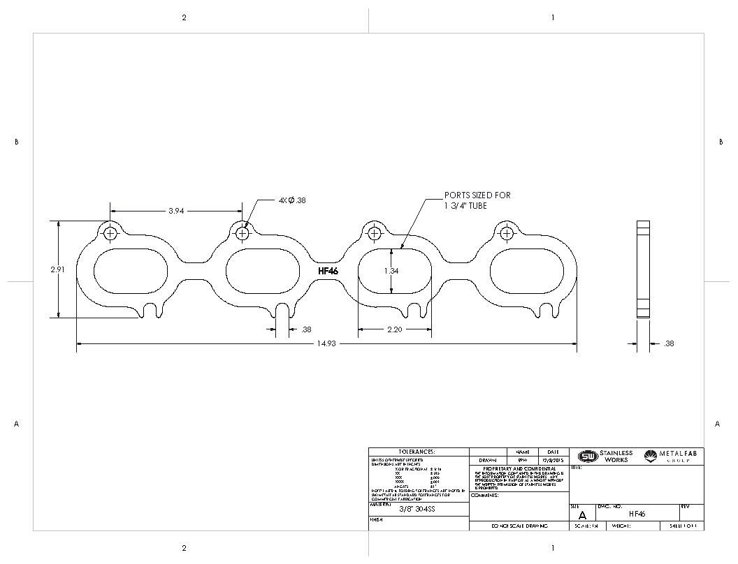 Ford 4.6 Header Flange