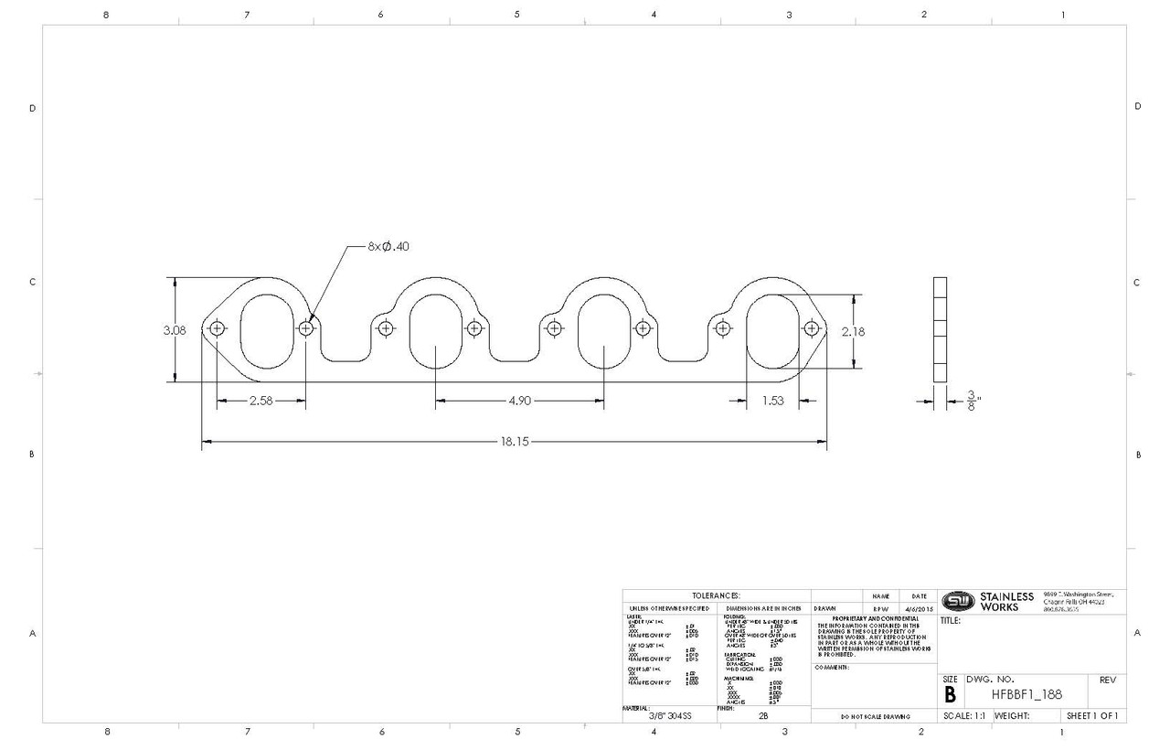 Ford BBF Header Flange