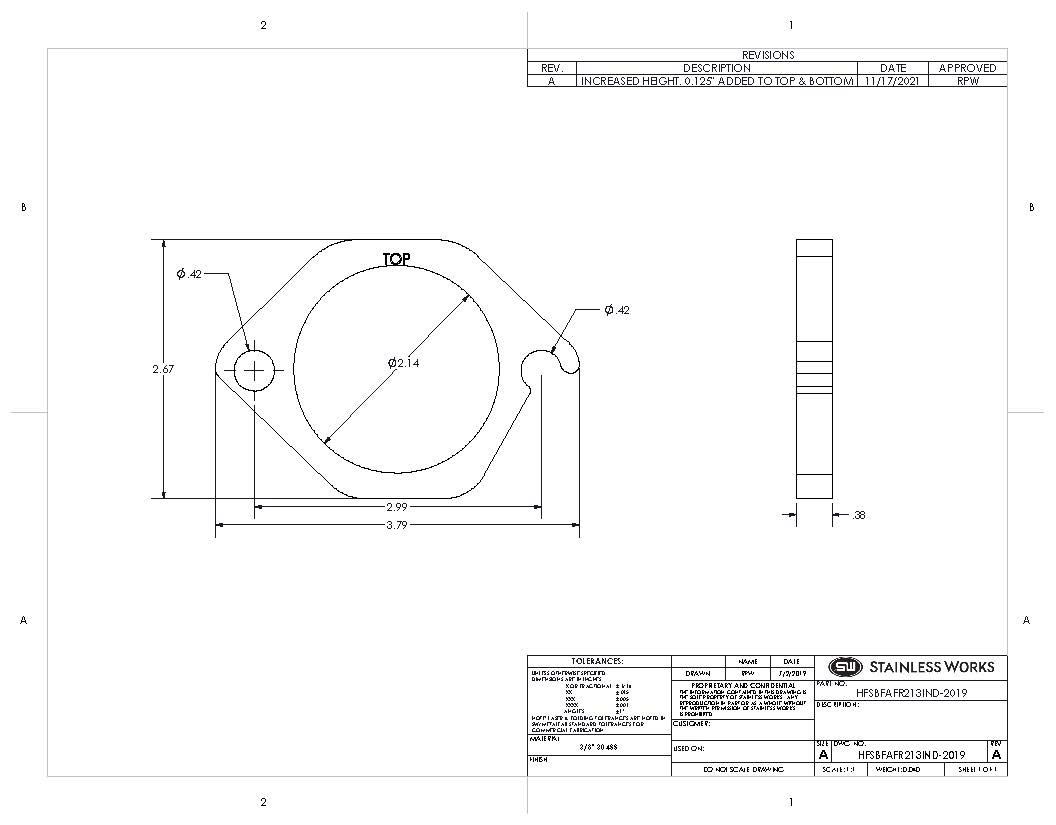 Ford SBF 3 Inch Bolt Pattern Header Flange