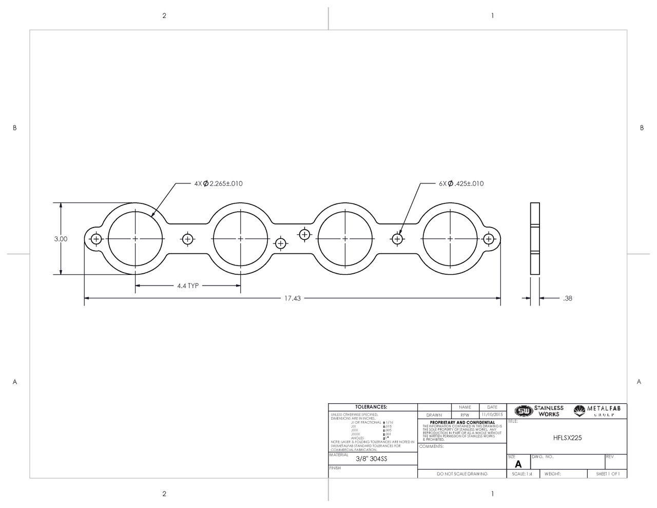 Chevrolet LSX Header Flange