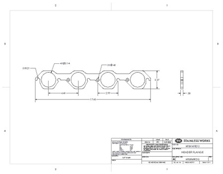 Ford SBF 3 Inch Bolt Pattern Header Flange