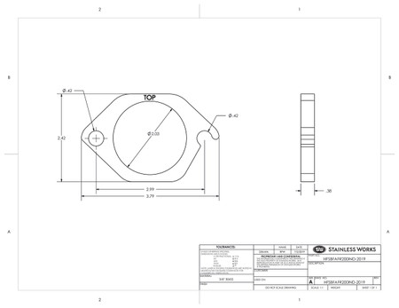 Ford SBF 3 Inch Bolt Pattern Header Flange