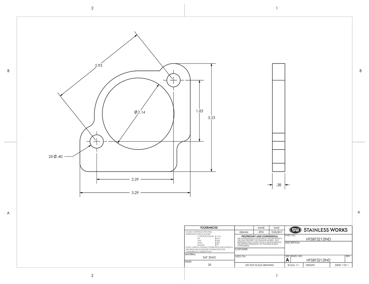 Ford SBF Yates-C3 Header Flange