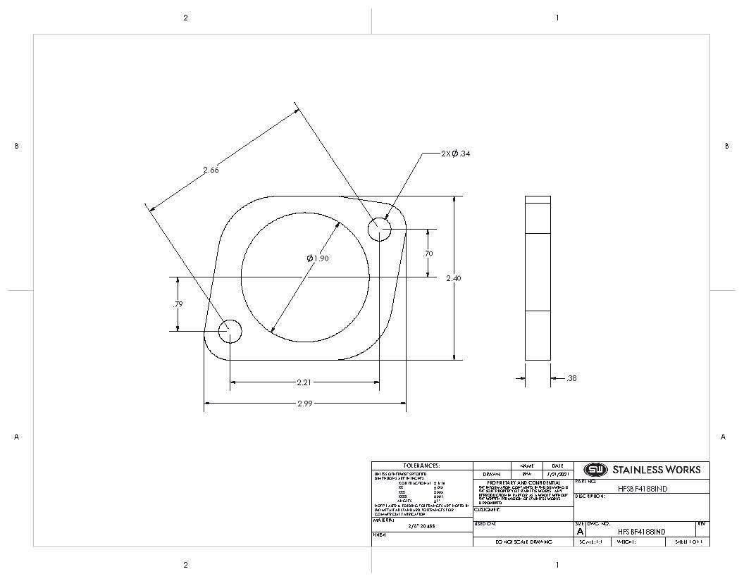 Ford SBF Trick Flow Round Header Flange