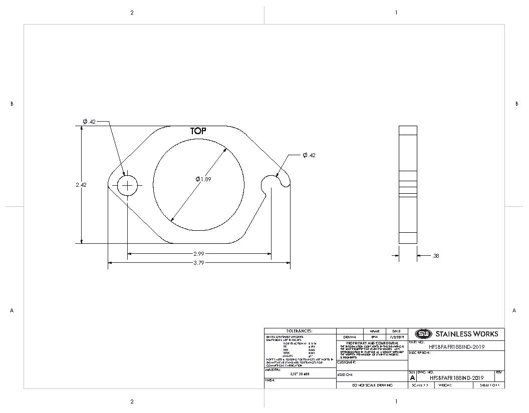 Ford SBF 3 Inch Bolt Pattern Header Flange
