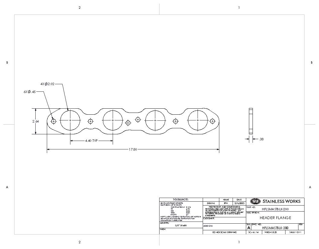 Mast Black Cylinder LS Header Flange