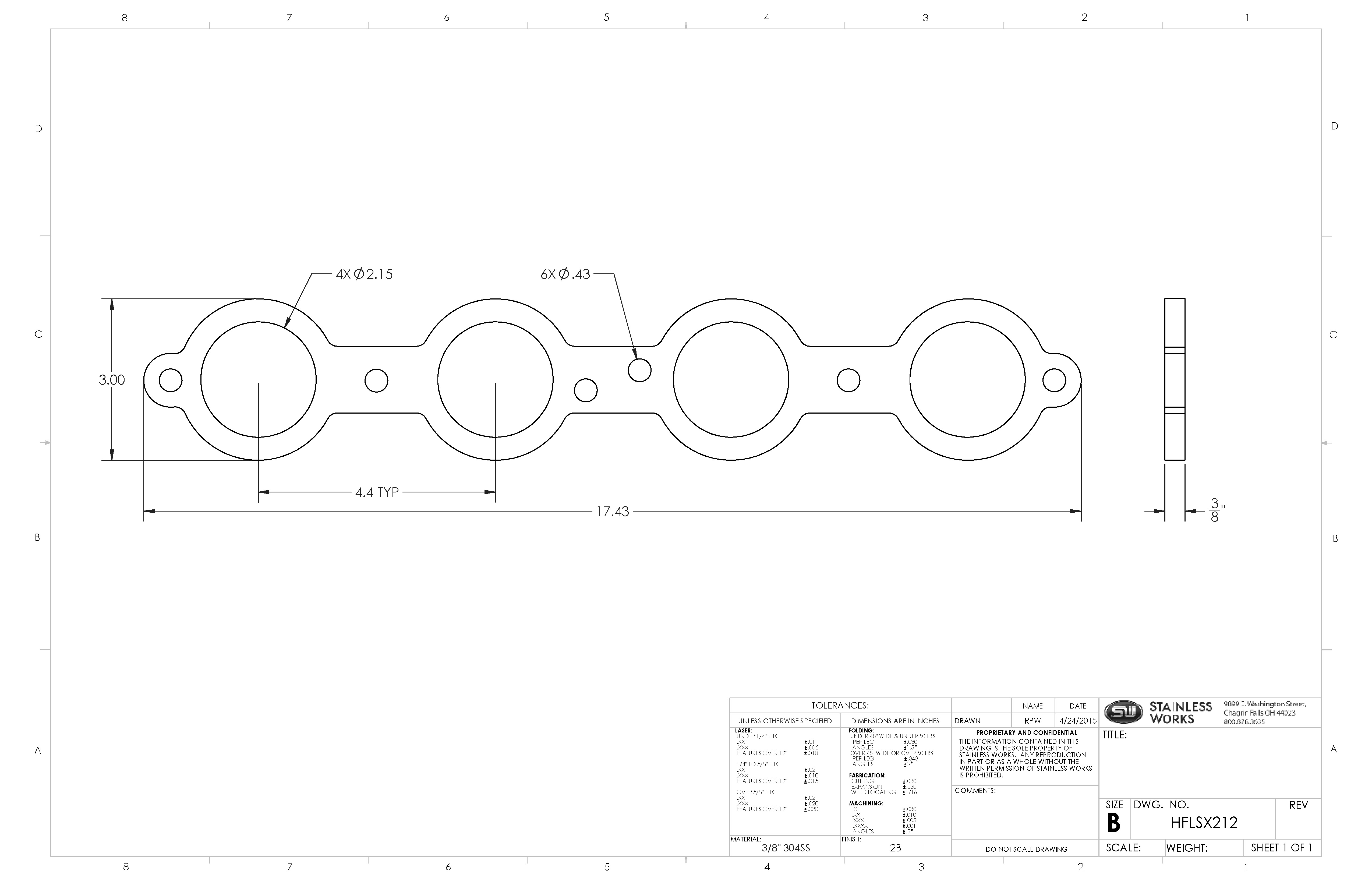 Chevrolet LSX Header Flange