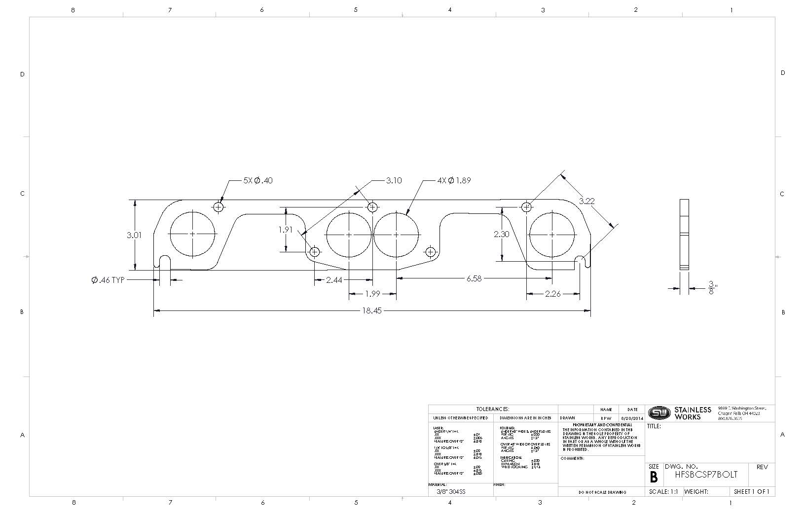 Small Block Chevy 23 Degree 7 Bolt Header Flange