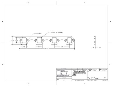 Ford SBF 2 Inch Bolt Pattern Header Flange