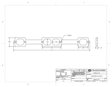 Small Block Chevy 18 Degree 6 Bolt Pattern Header Flange