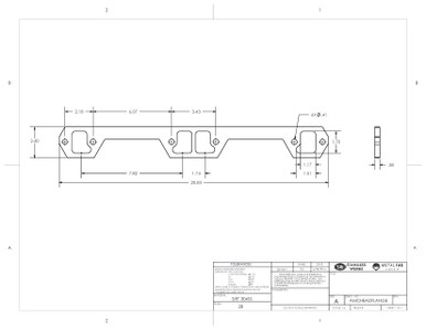 AMC V8 Header Flange 6-Bolt Pattern