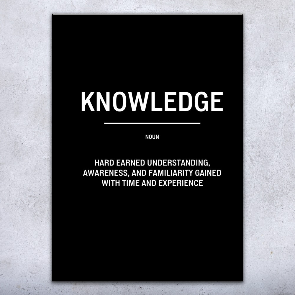 Knowledge Motivational Print