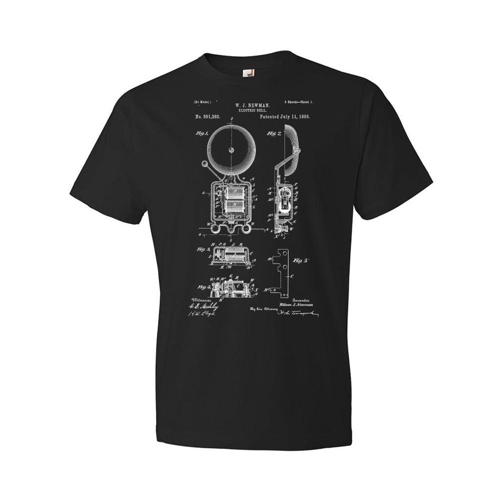 Fire House Alarm Bell Patent T-Shirt