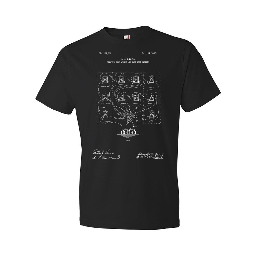 Fire Alarm System Patent T-Shirt
