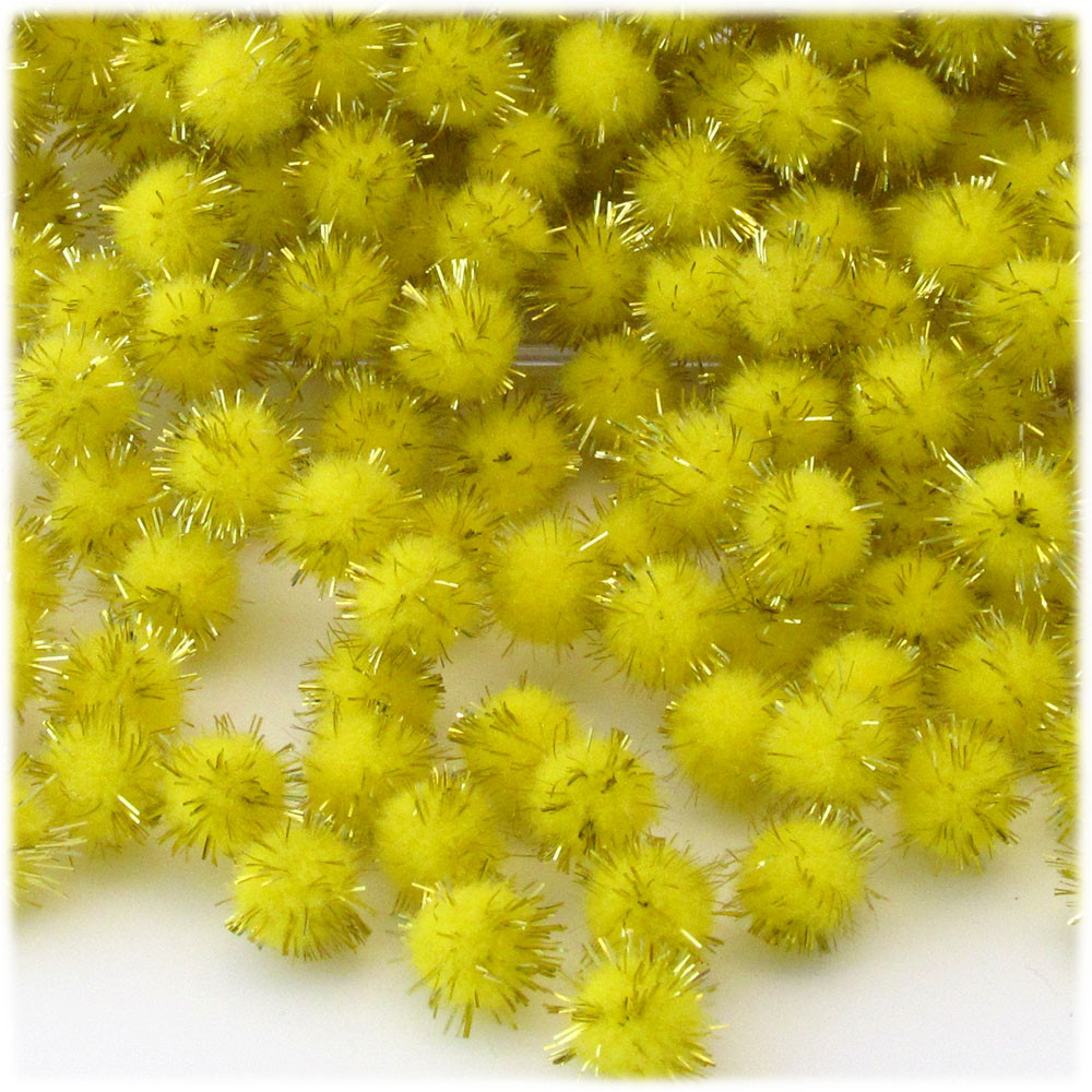 Pom Pom | 12mm | 100-pc | Light Yellow | Crafts Outlet