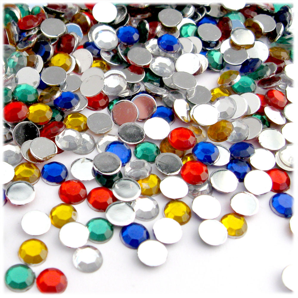 Rhinestones | Flatback | Round | 5mm | 10,000-pc | Mixed Colors ...