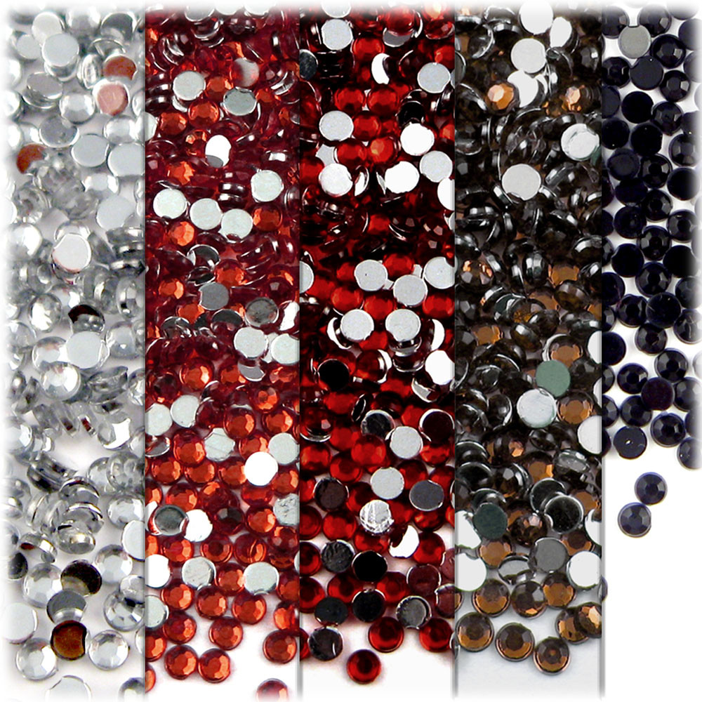 5-Pack Set (5X - 1 |440-Piece) | 3mm Rhinestones | Red Tones
