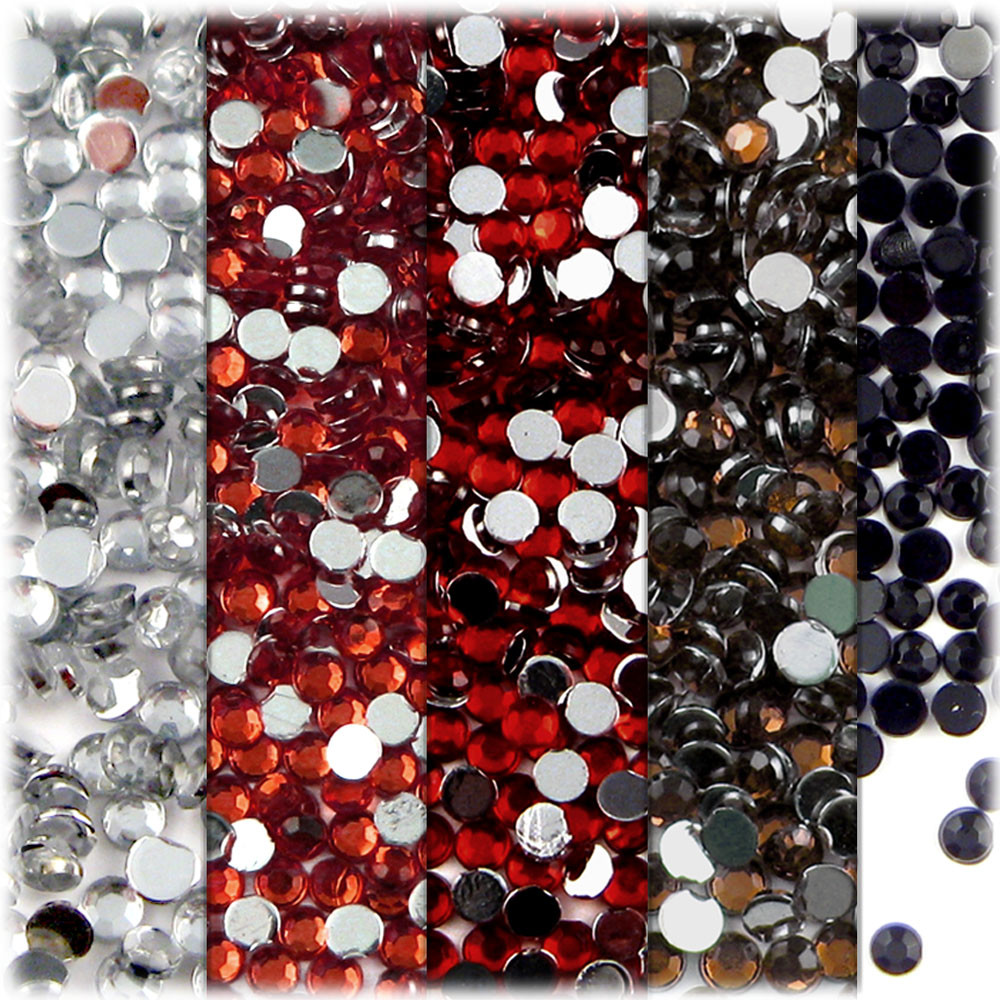 5-Pack Set (5X - 288-Piece) | 4mm Rhinestones | Red Tones